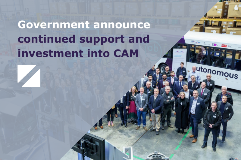 Government announce continued support and investment into Connected and Automated Mobility - Zenzic